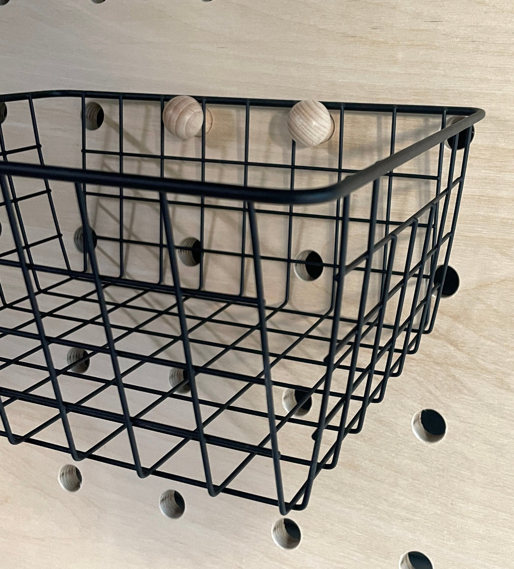 Black Large Basket for Pegboards