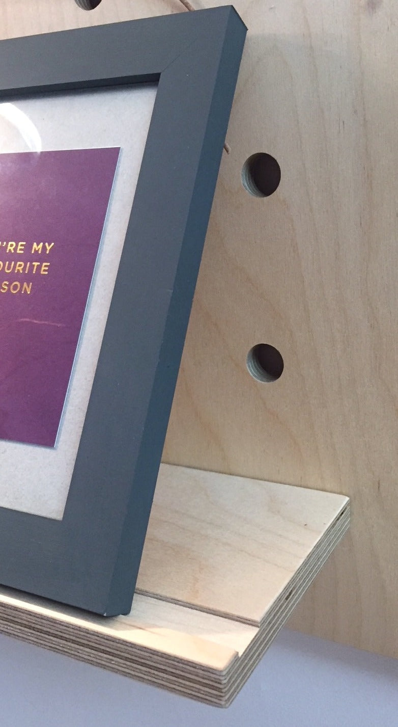 Pegboard Shelf with groove