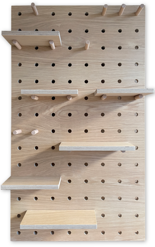 Oak veneer Pegboard
