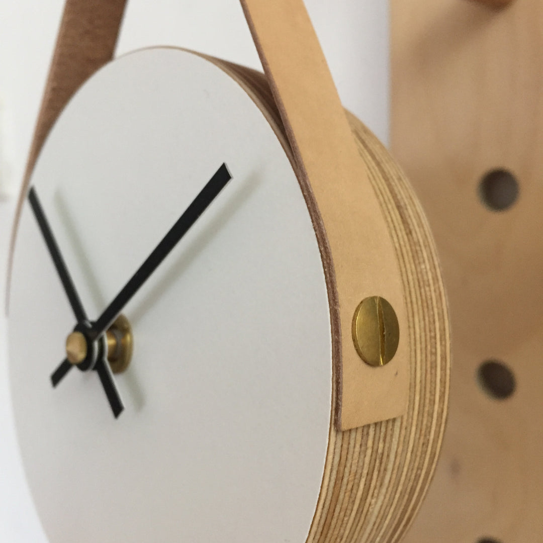 Wall Clock on leather string